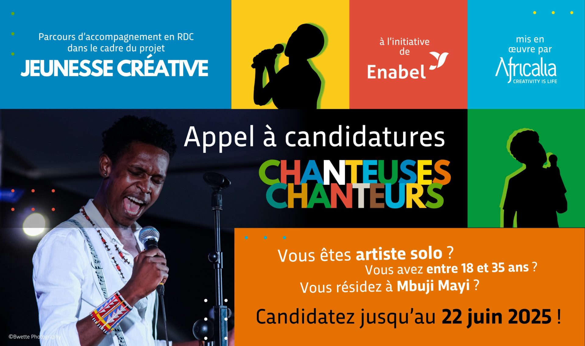 Appel à candidatures RDC : chanteurs et chanteuses à Mbuji Mayi